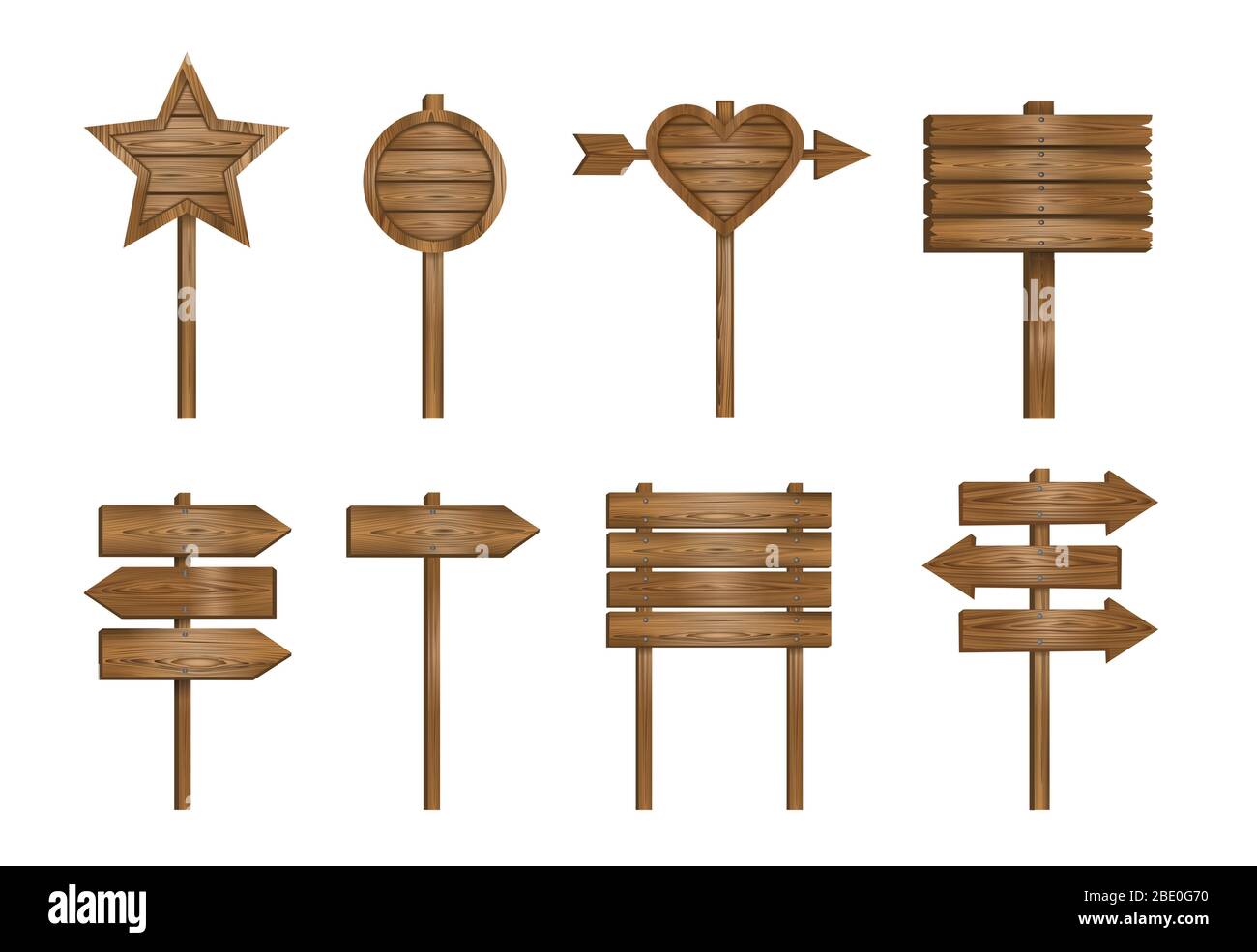 collection of wooden signs Stock Photo - Alamy