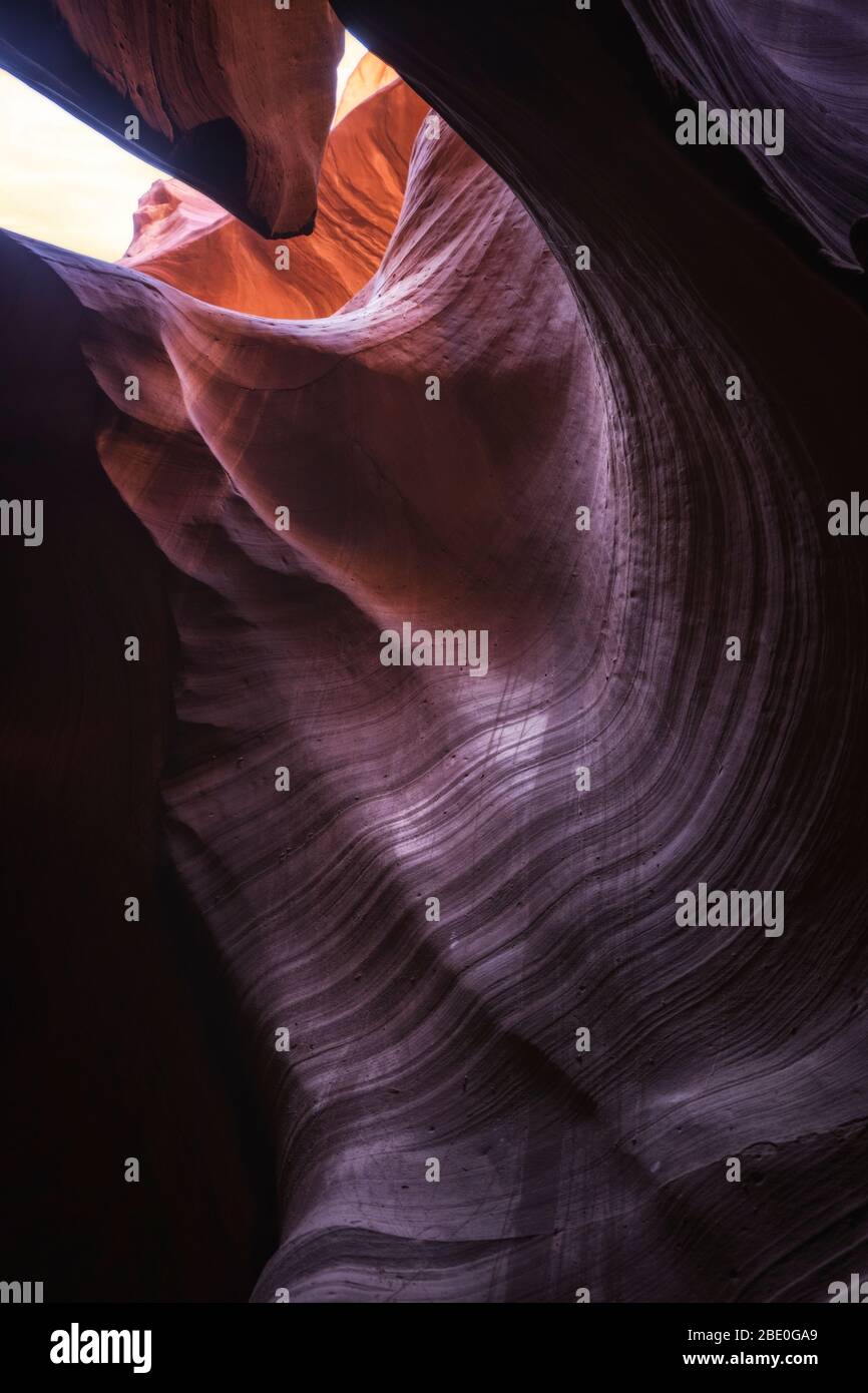 Inside of Antelope Canyon, color and textures Stock Photo - Alamy