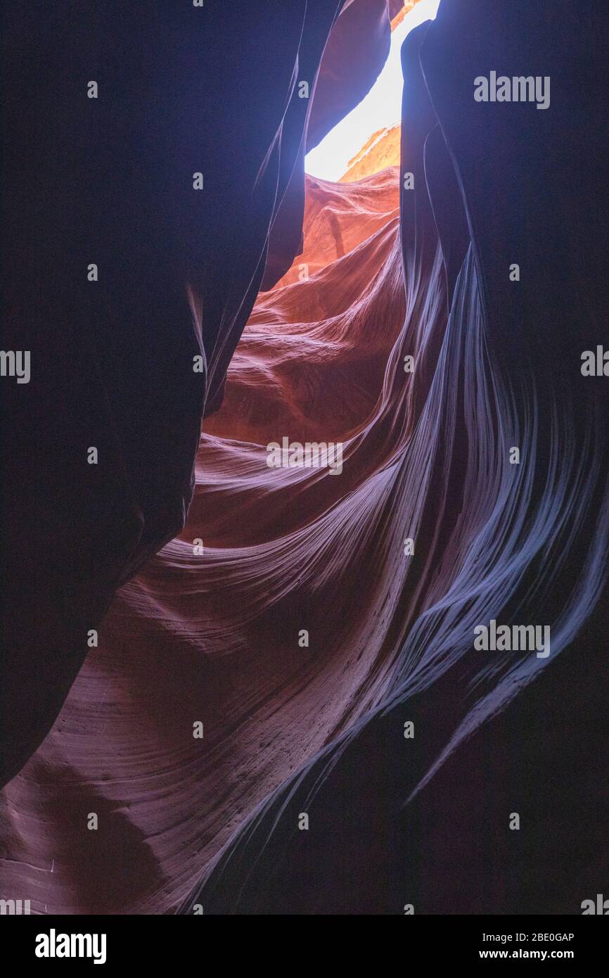 Inside of Antelope Canyon, color and textures Stock Photo - Alamy