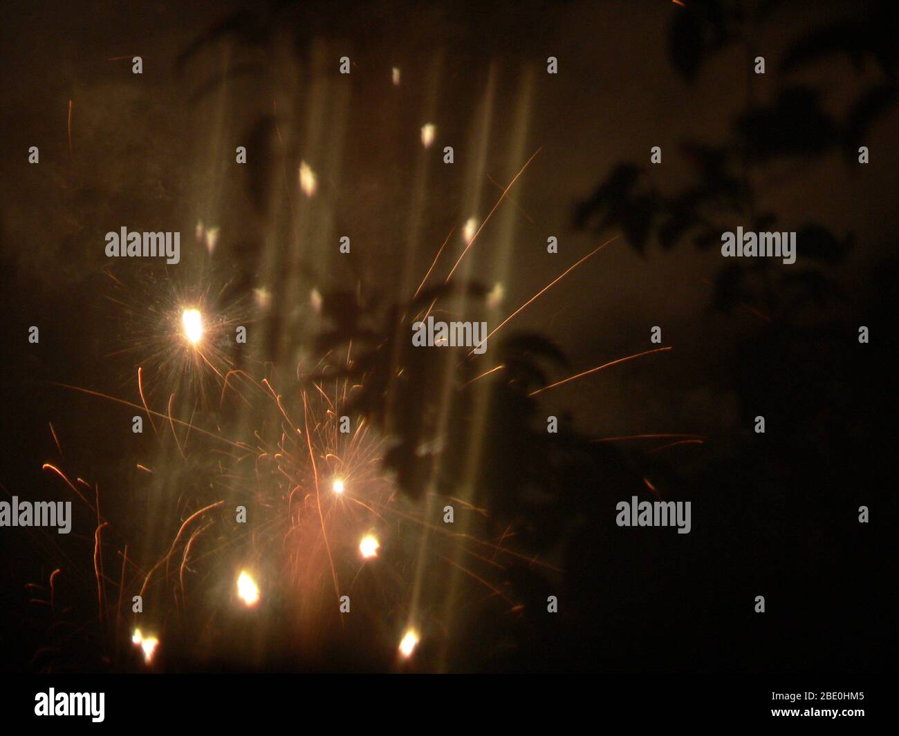 Small Fireworks Display Stock Photo - Alamy