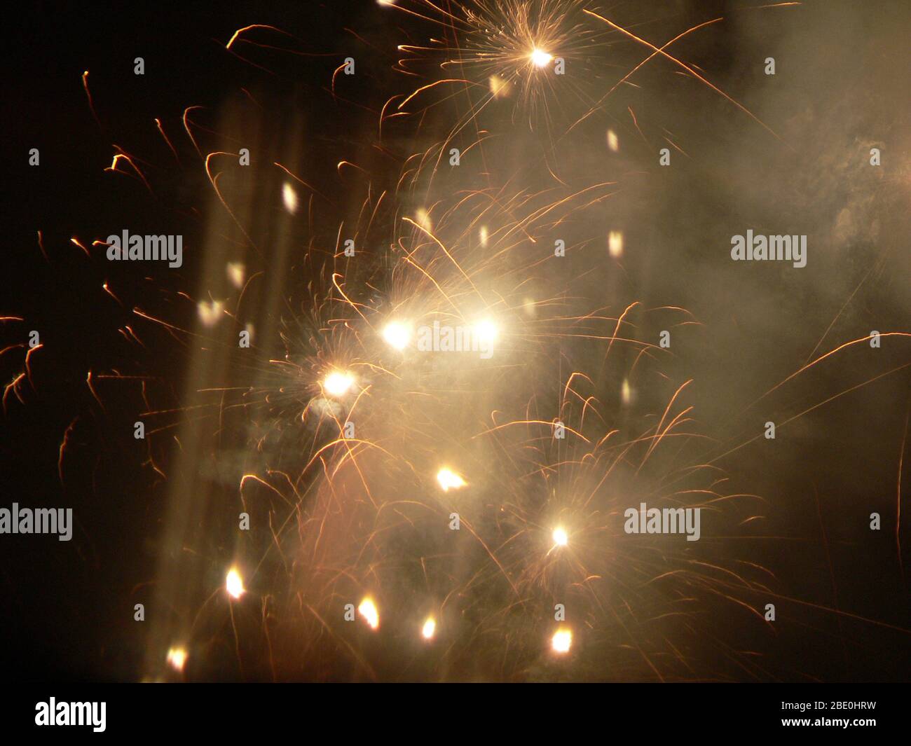 Small Fireworks Display Stock Photo - Alamy