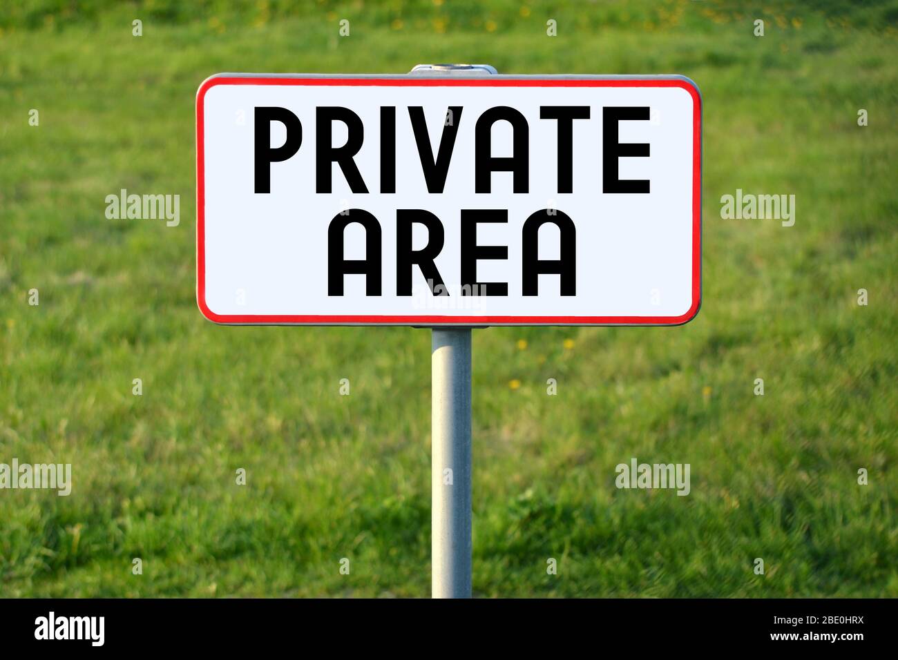 Private area signpost Stock Photo - Alamy