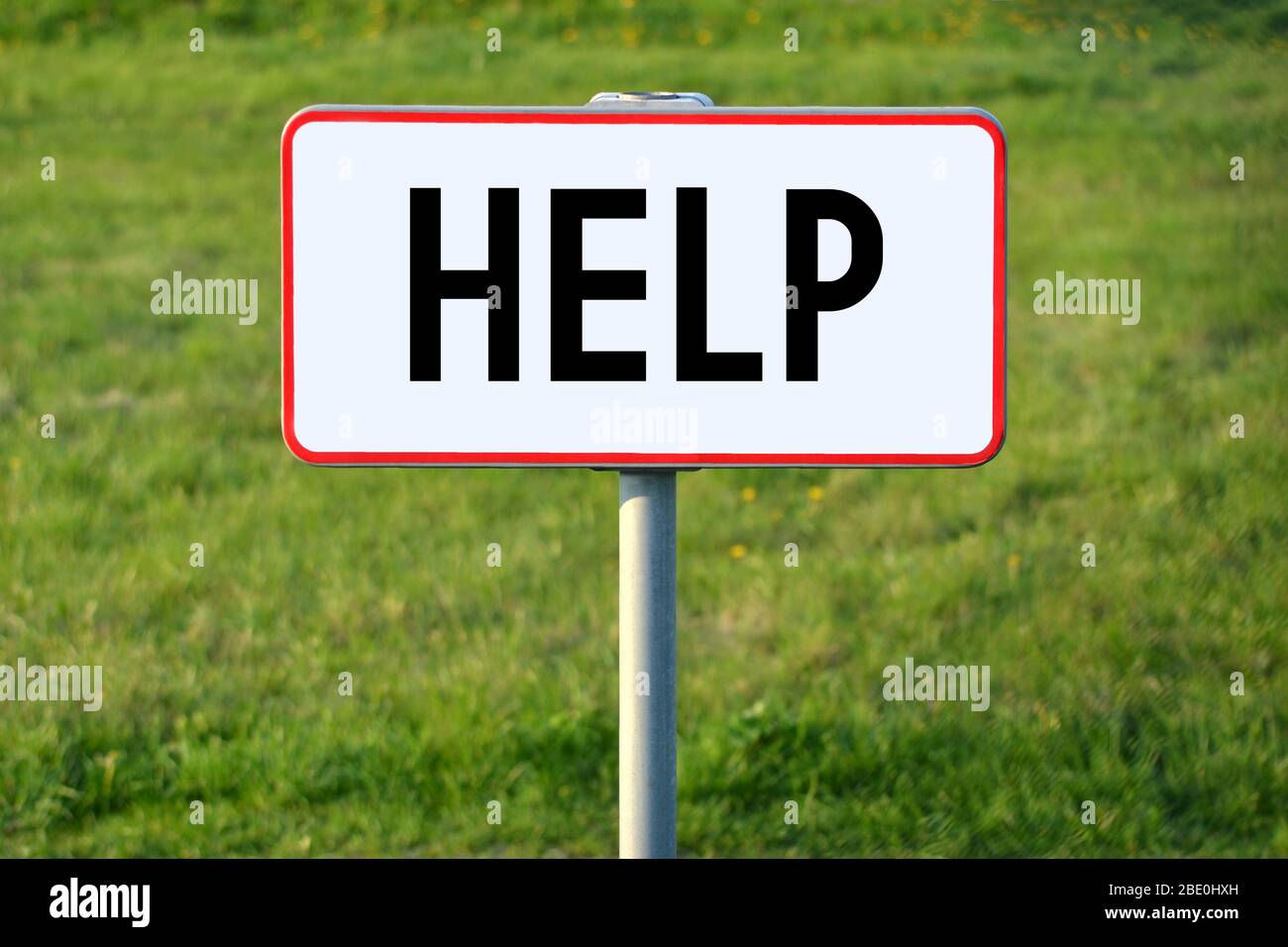 Help signpost hi-res stock photography and images - Alamy