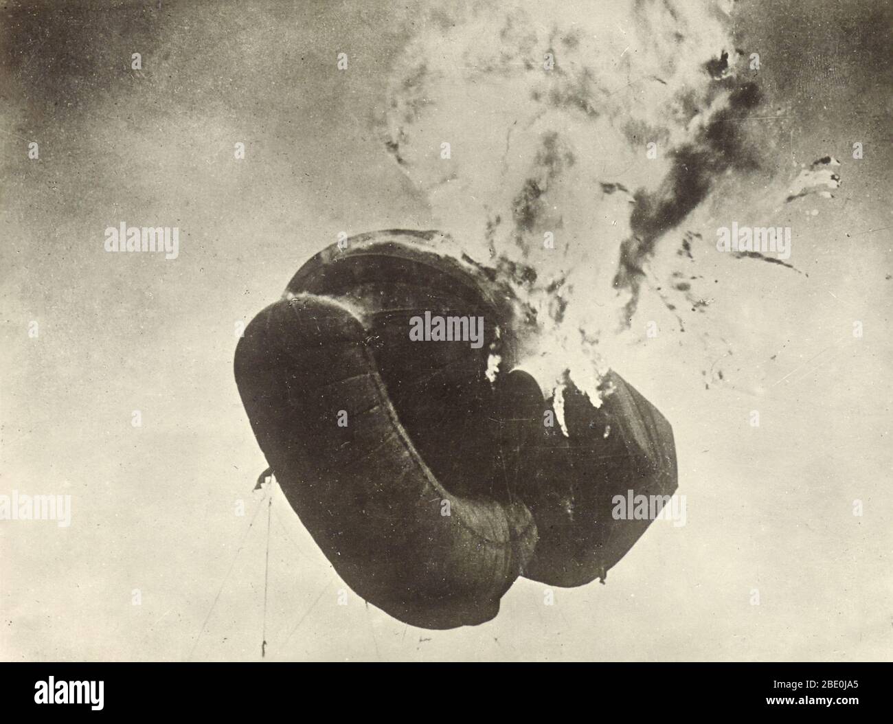 Parachute on fire, World War 1 era. Fedele Azari (Italian, 1895 - 1930 ...