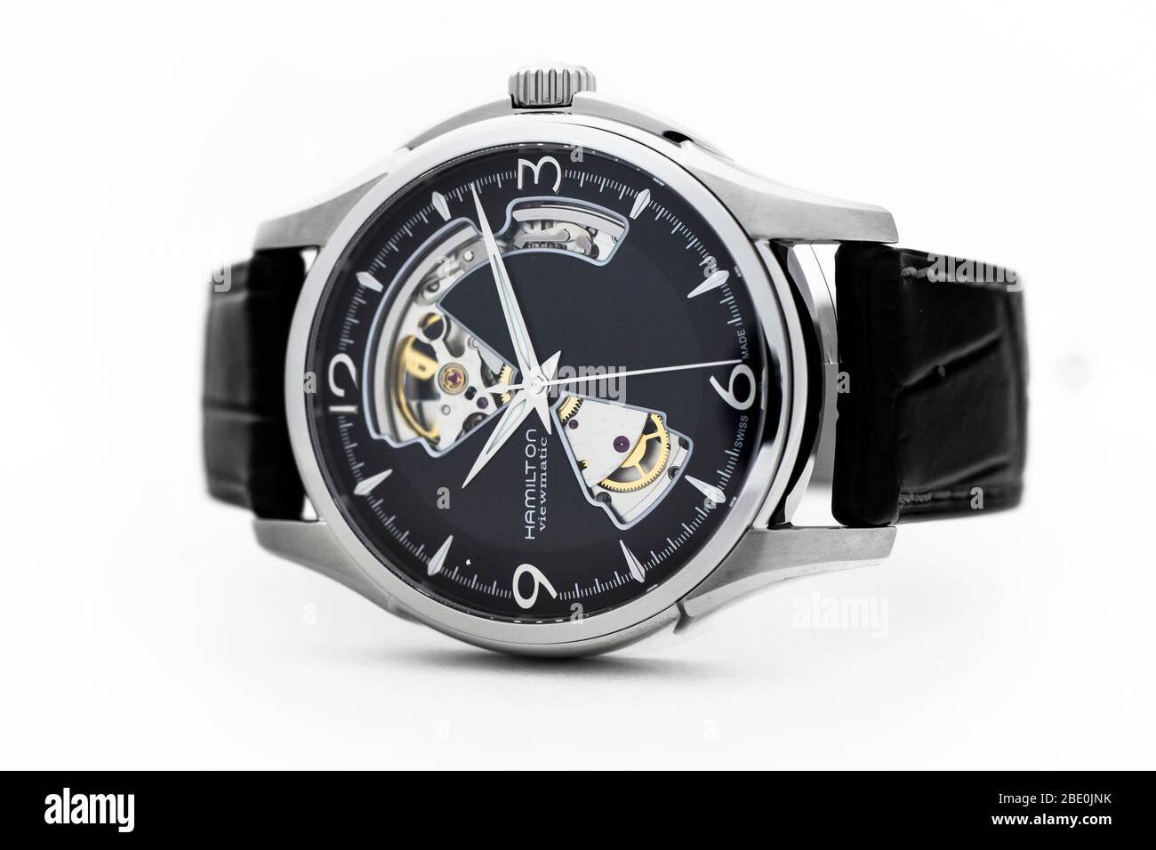 Biel, Switzerland 31.03.2020 - The close up of Hamilton man watch ...