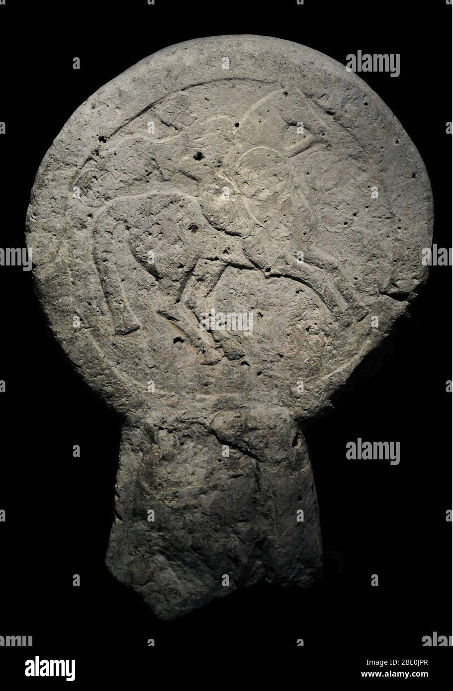 Funerary stela depicting a warrior Stock Photo - Alamy