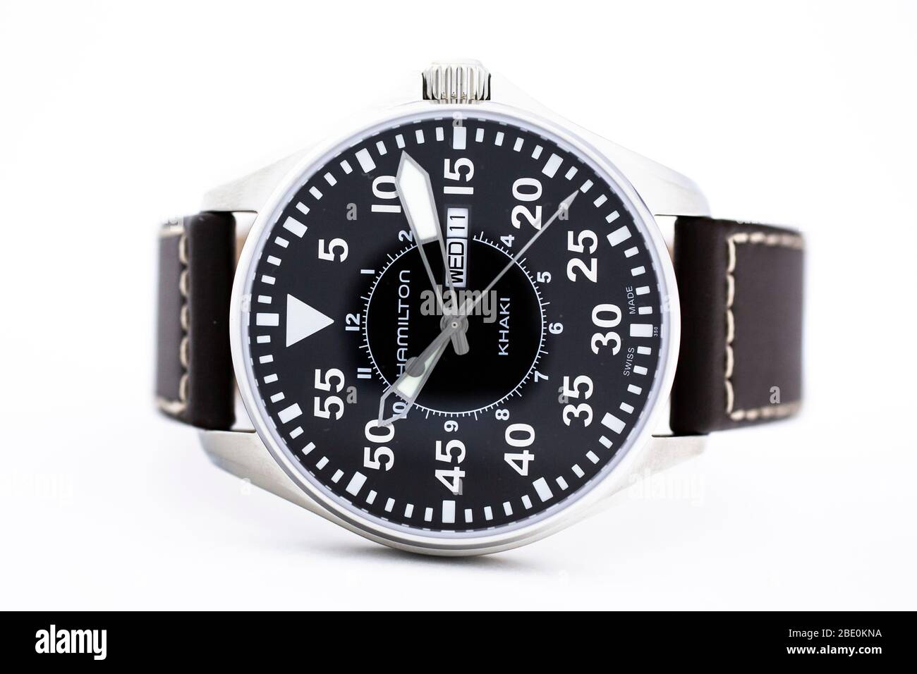 Biel, Switzerland 31.03.2020 - The close up of Hamilton man watch ...