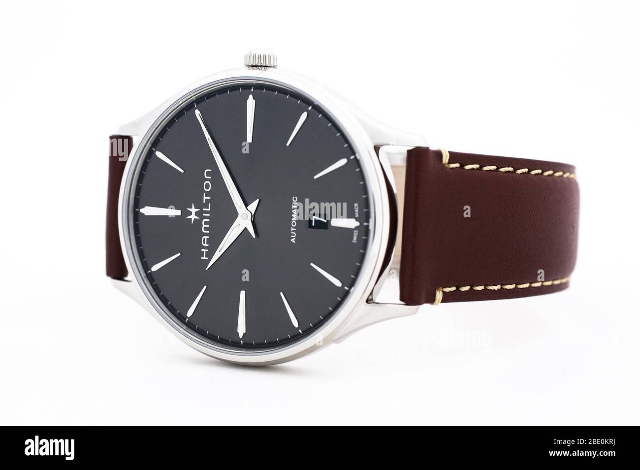 Biel, Switzerland 31.03.2020 - The close up of Hamilton man watch ...
