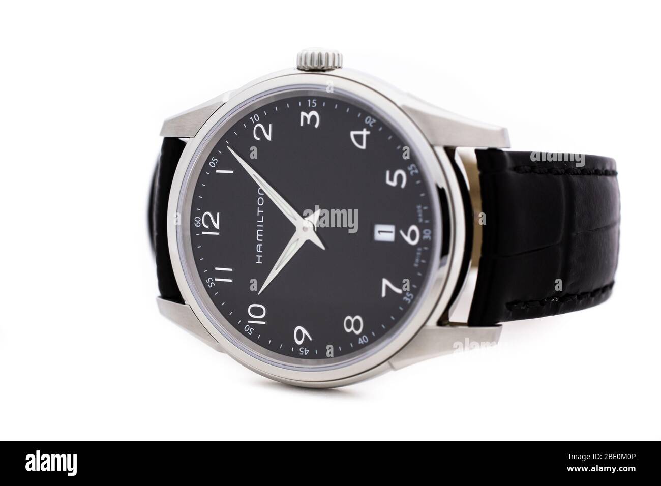 Biel, Switzerland 31.03.2020 - The close up of Hamilton man watch ...