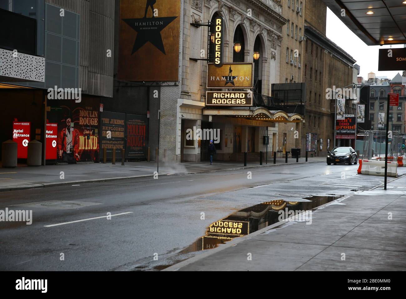 NEW YORK, N.Y/USA – 11th April 2020:The Theater District, Times Square ...