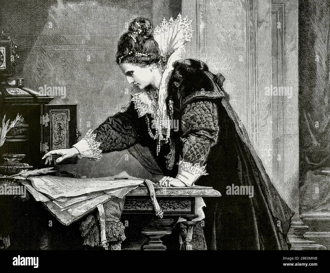 English tudor quill pen hi-res stock photography and images - Alamy