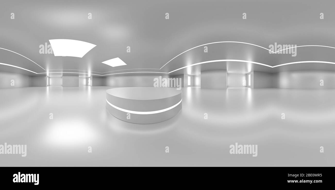 Full 360 degree equirectangular panorama hdri of modern futuristic ...