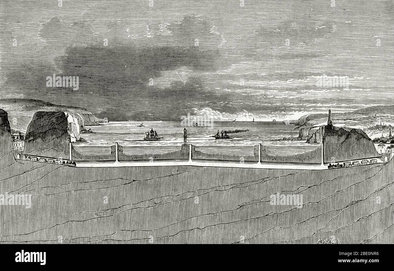 Work project to connect the ports of Calais and Dover, through the ...