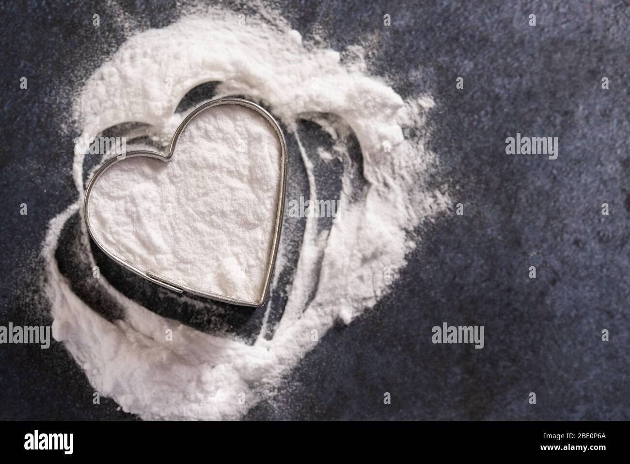 Baking Soda in a Heart Shape Stock Photo - Alamy