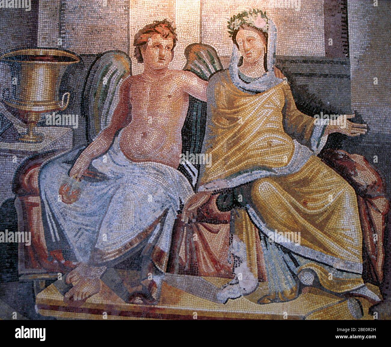 GAZIANTEP, TURKEY - JANUARY 6: Ancient Zeugma mosaics in Zeugma Mosaics Museum on January 6 ...