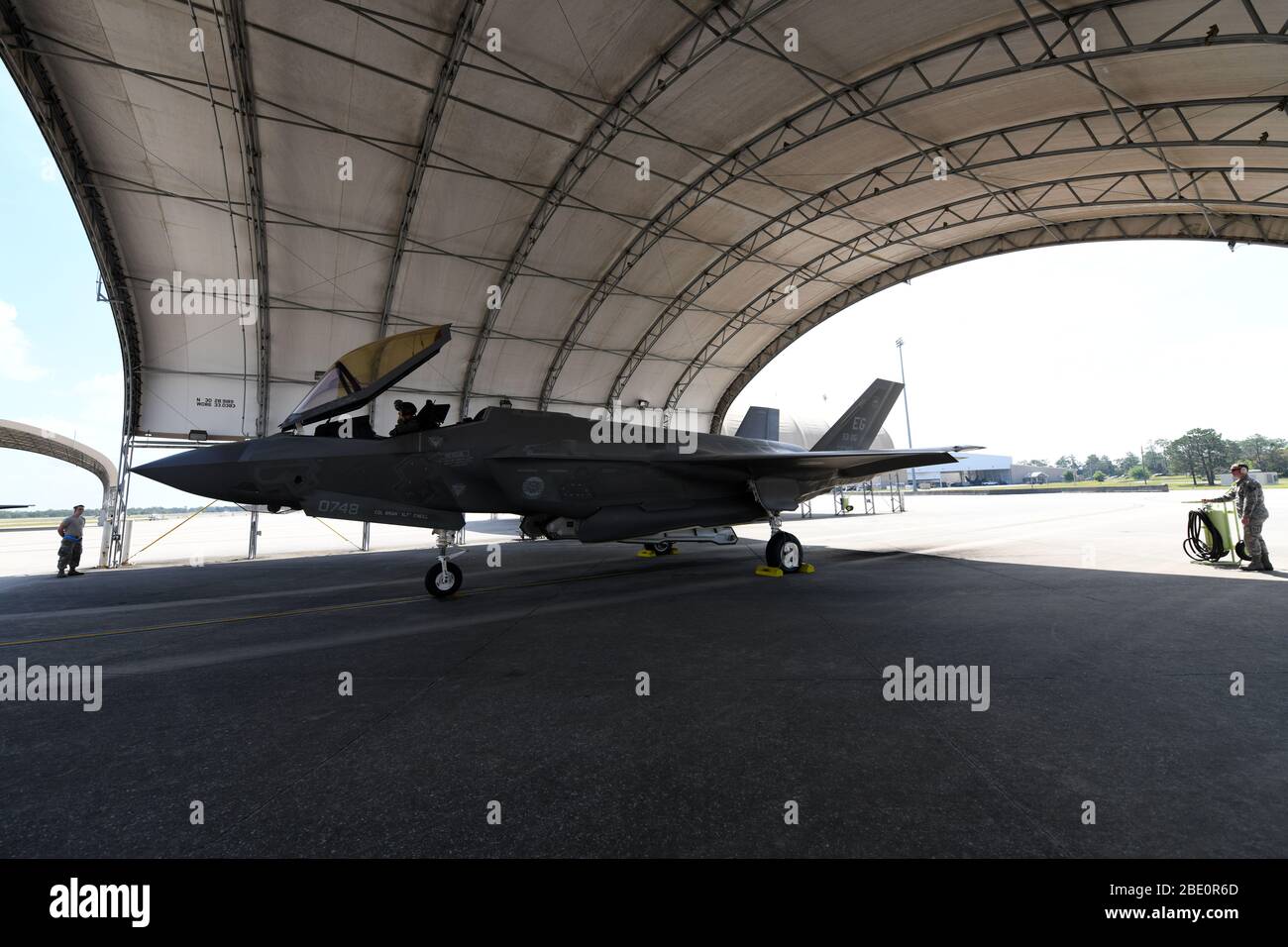 Airmen assigned to the 33rd Fighter Wing prepare an F-35A Lightning II ...