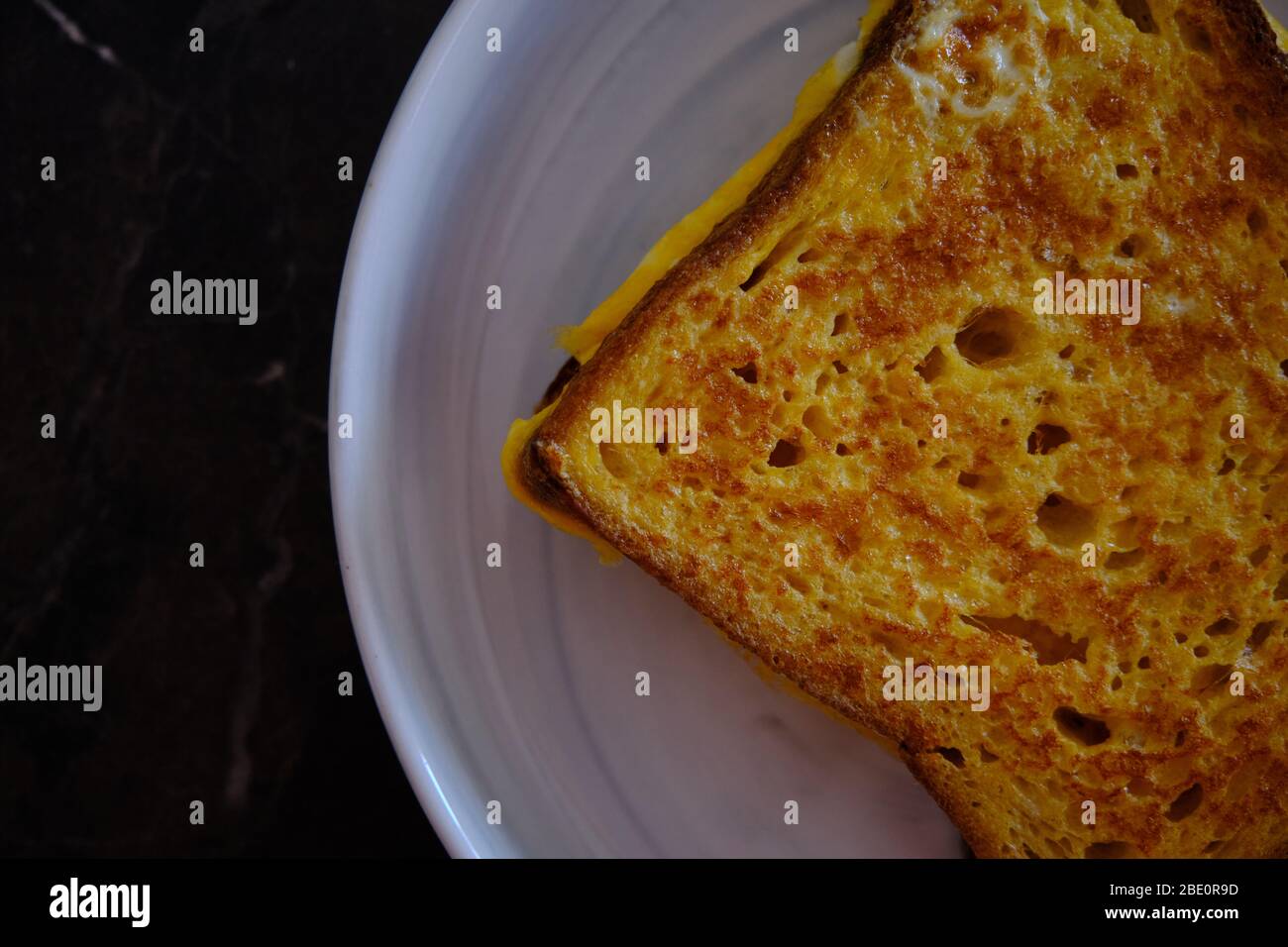Japanese toast with eggs, homemade breakfast Stock Photo - Alamy