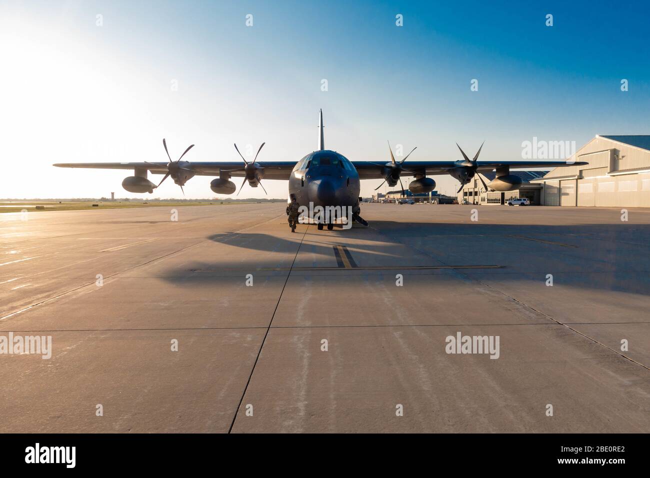 A C-130 Hercules from the 129th Rescue Wing, California Air National ...