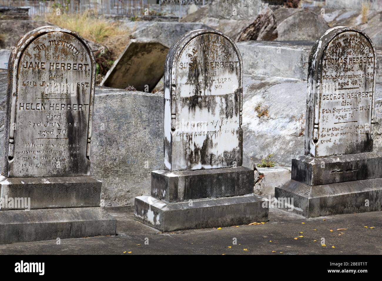 Cemetery in St. Michael's Cathedral,Bridgetown,Barbados,Caribbean Stock ...