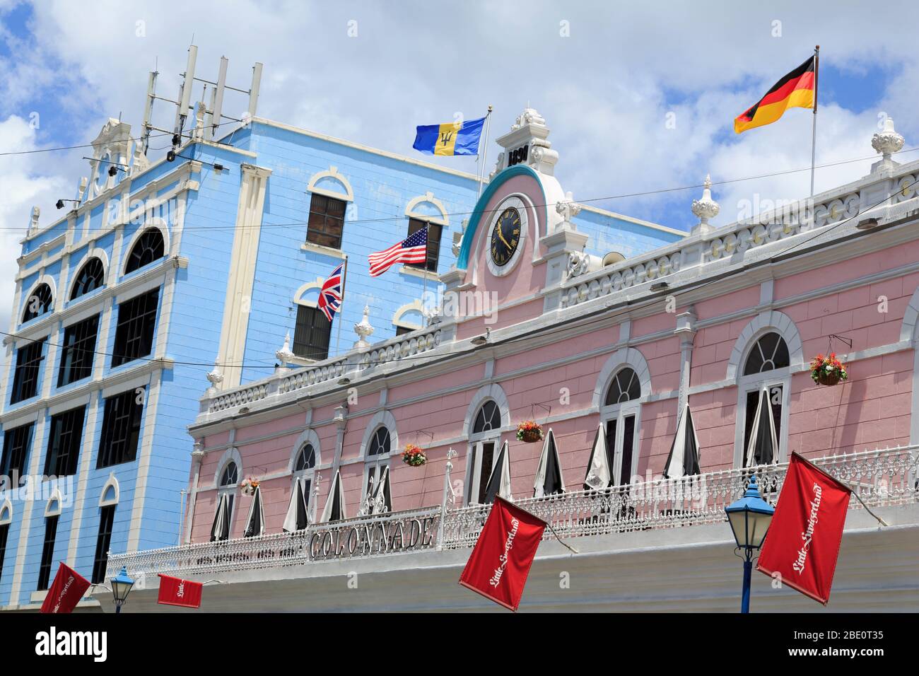 Historic Colonnade Building,Bridgetown,Barbados,Caribbean Stock Photo ...