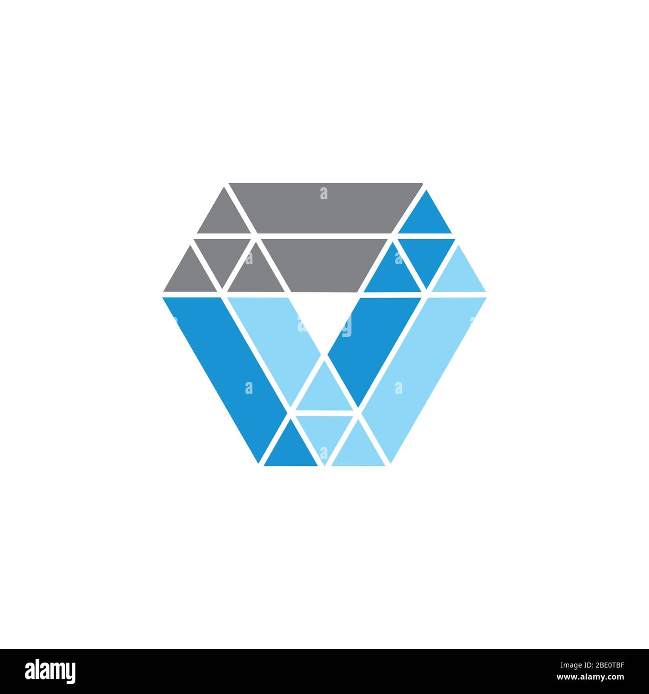 linked letter v triangle colorful mosaic logo vector Stock Vector Image ...