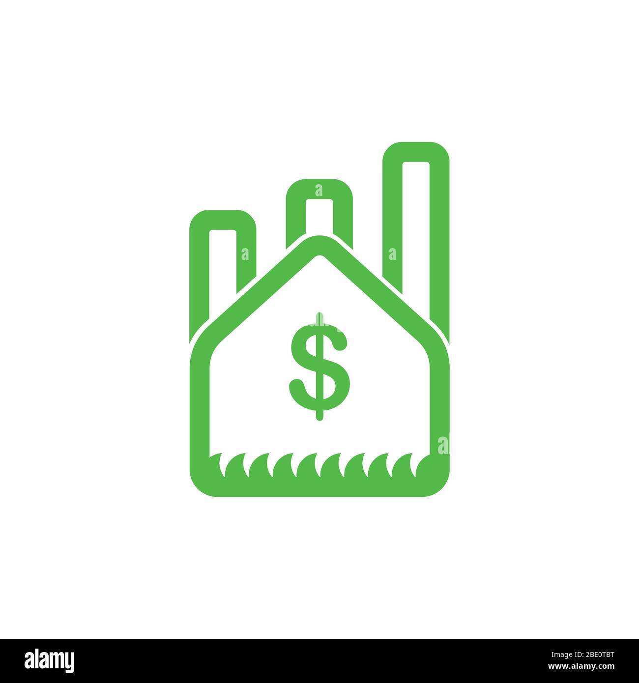 money dollar factory symbol logo vector Stock Vector Image & Art - Alamy