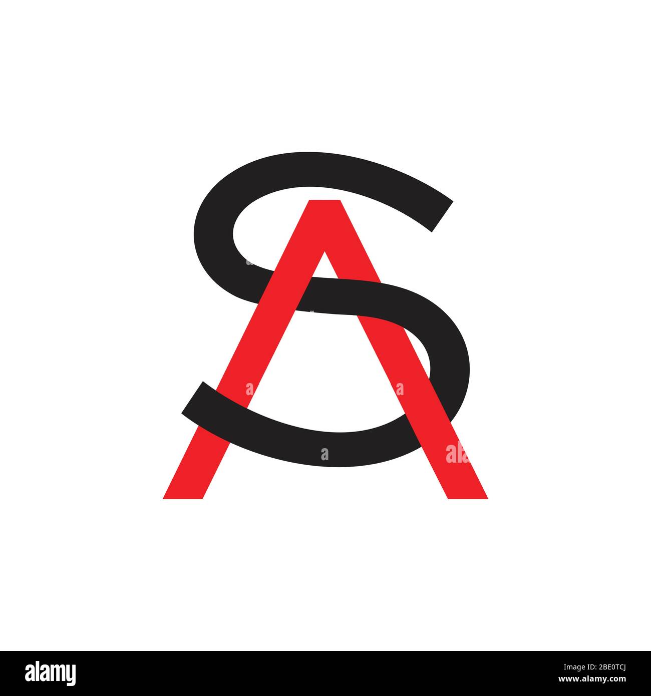 letter sa linked arrow logo vector Stock Vector Image & Art - Alamy