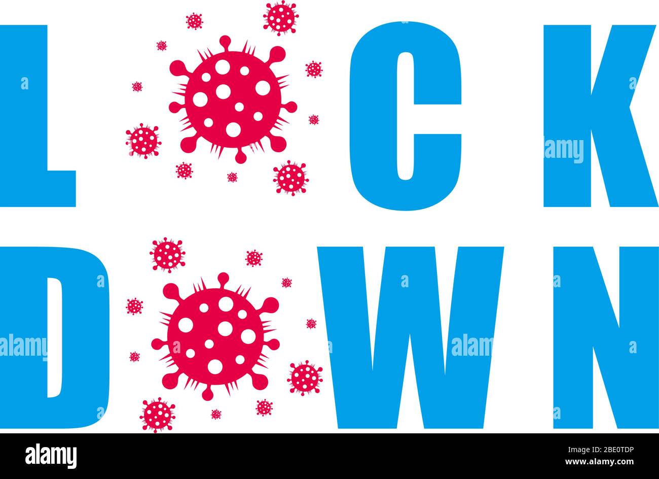 word lock down against virus infection decoration vector Stock Vector ...