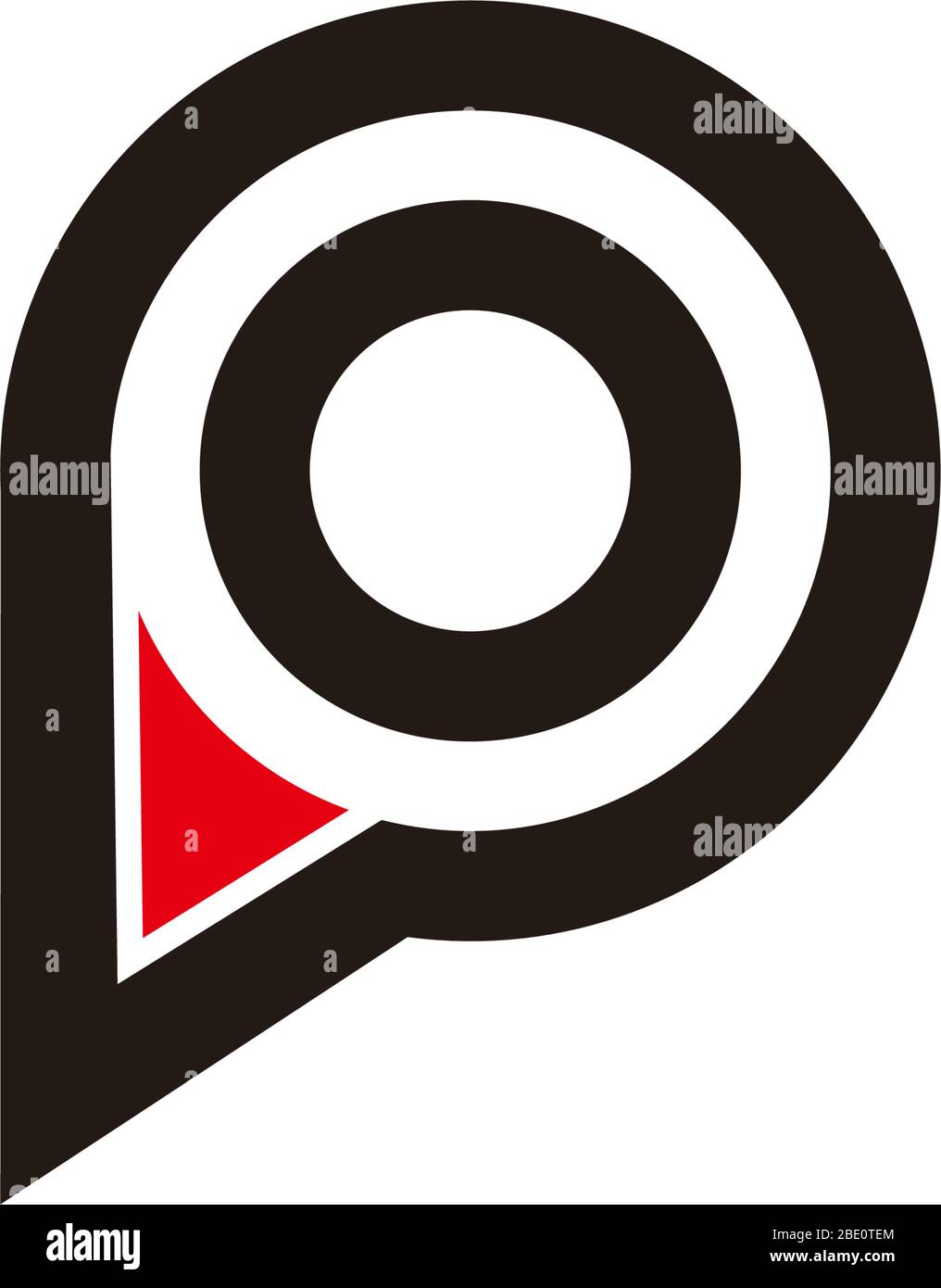 letter p circle geometric logo vector Stock Vector Image & Art - Alamy