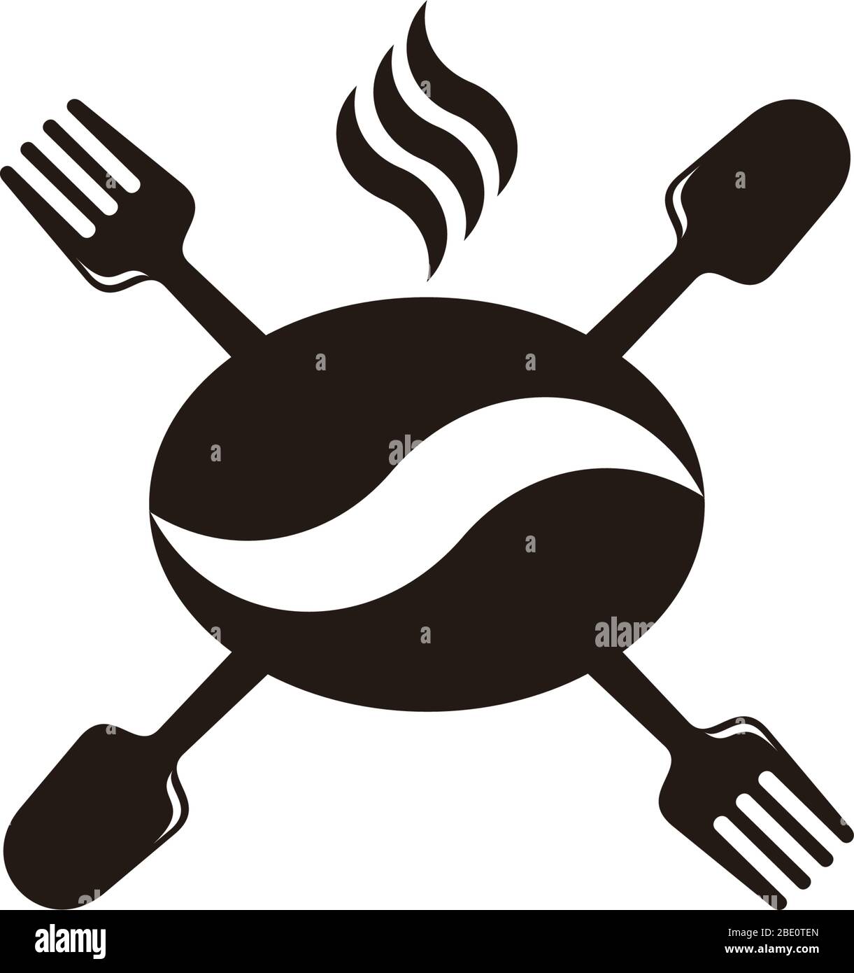 coffee bean smoke food design symbol logo vector Stock Vector Image ...