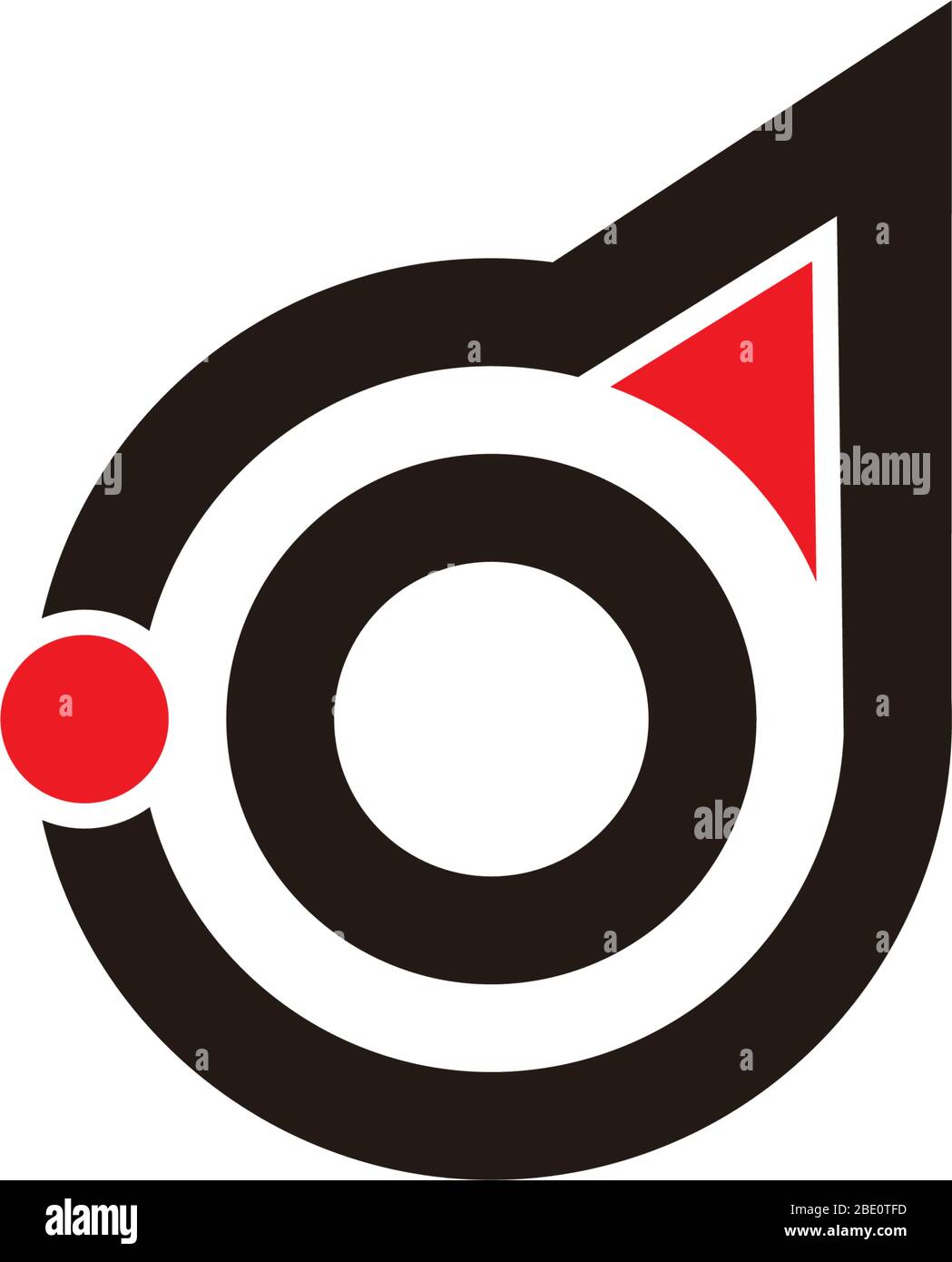 letter d circle geometric arrow dot colorful logo vector Stock Vector ...