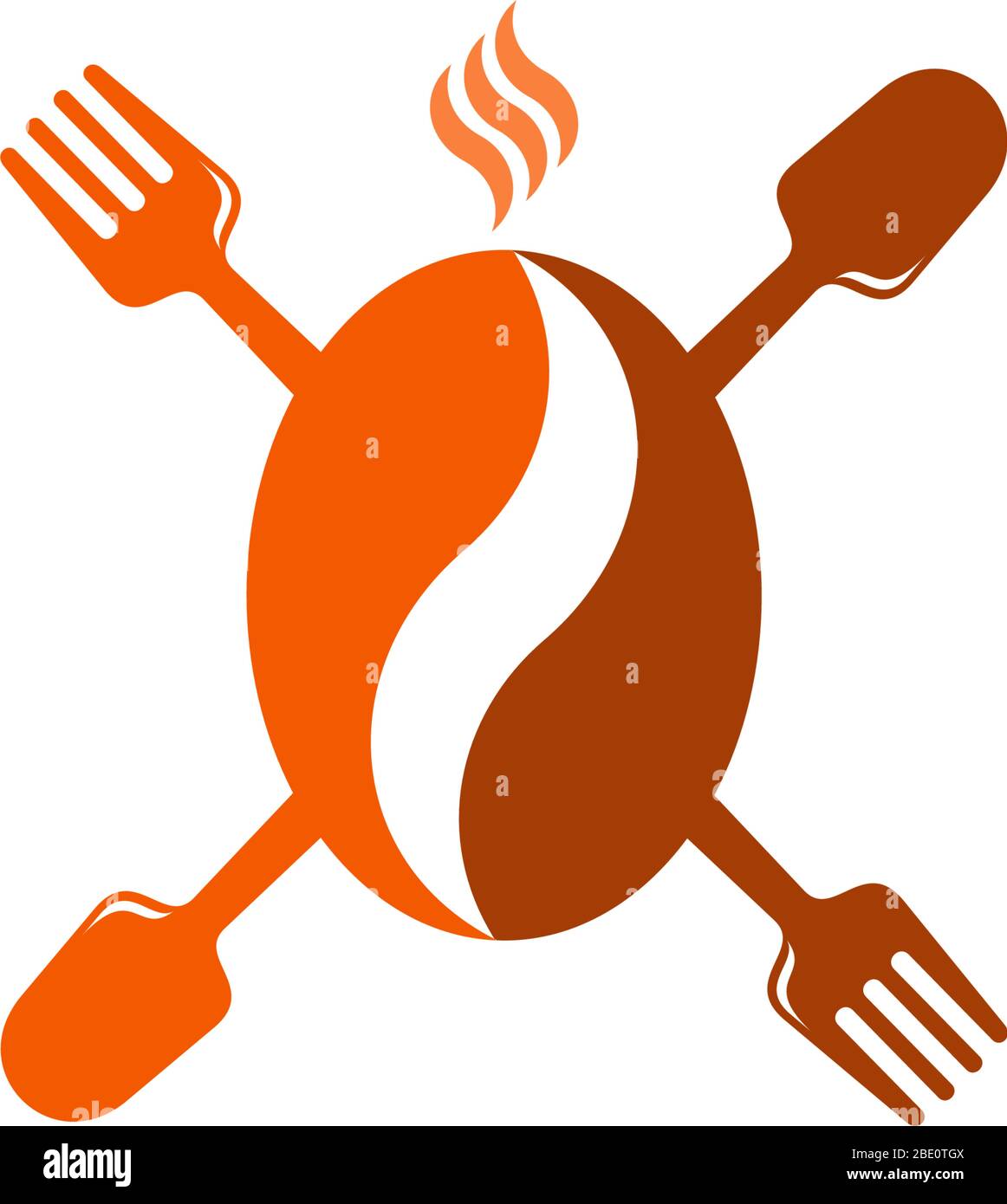 coffee bean spoon fork food design symbol logo vector Stock Vector ...