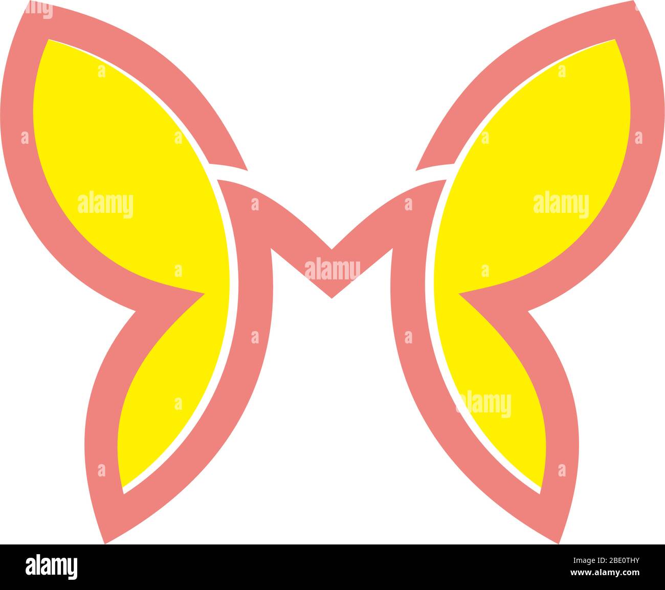 letter m butterfly symbol colorful geometric line logo vector Stock ...