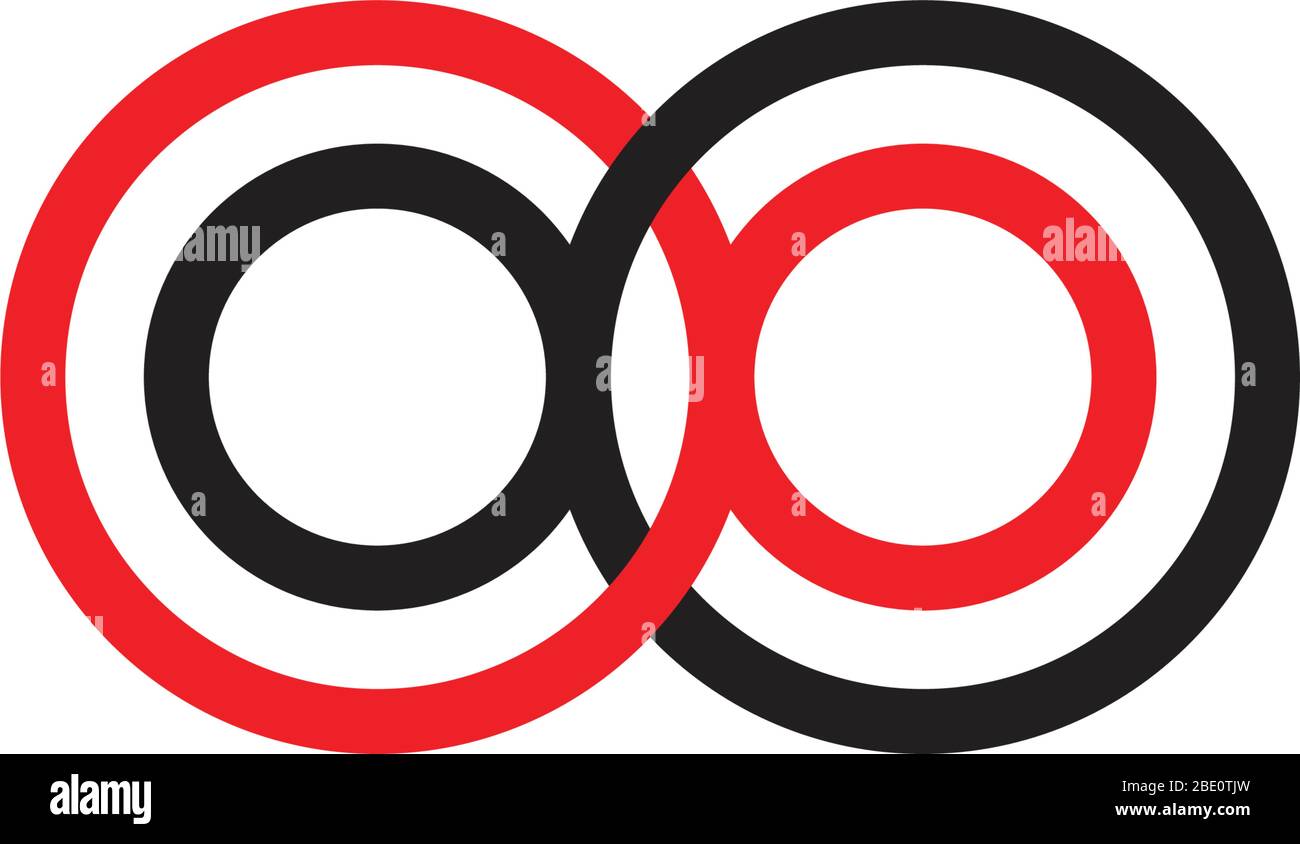 linked circle overlap colorful logo vector Stock Vector Image & Art - Alamy