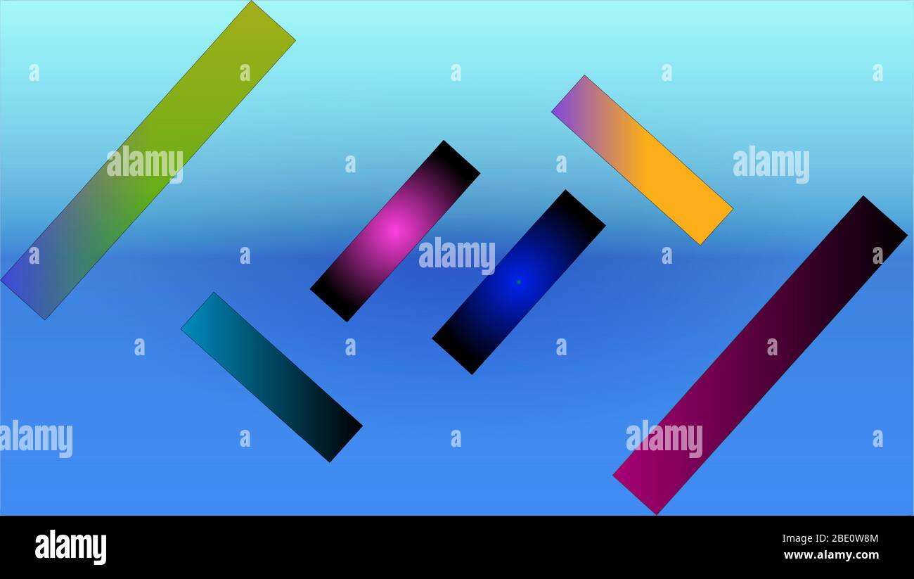 rectangles with a mixture of various colors on a light blue background ...