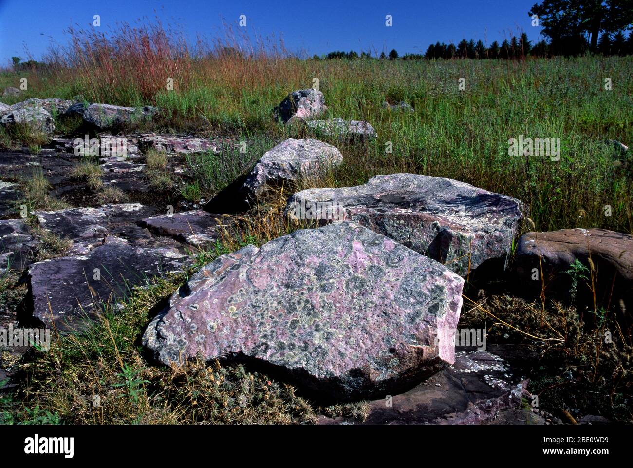 Sioux quartzite, Pipestone National Monument, Minnesota Stock Photo - Alamy