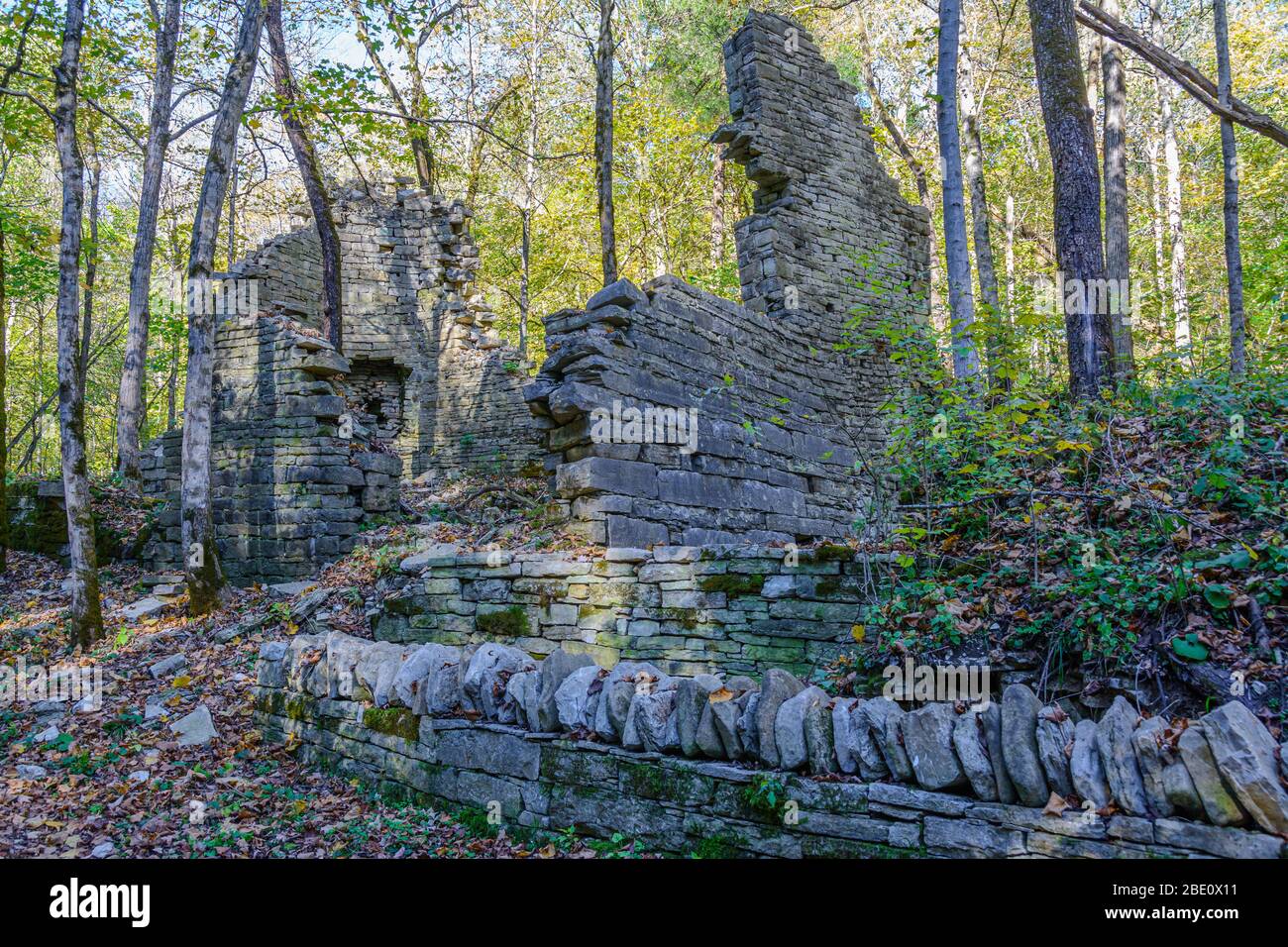 Remains of mill built in the late 18th century near Fort Boonesborough ...