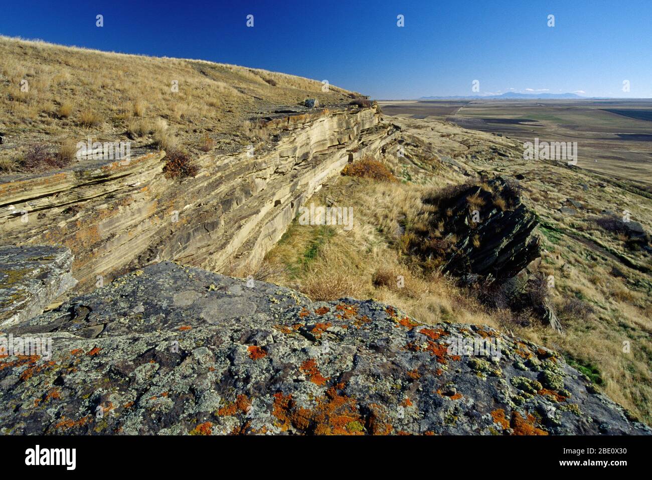 First peoples buffalo jump state park hi-res stock photography and ...
