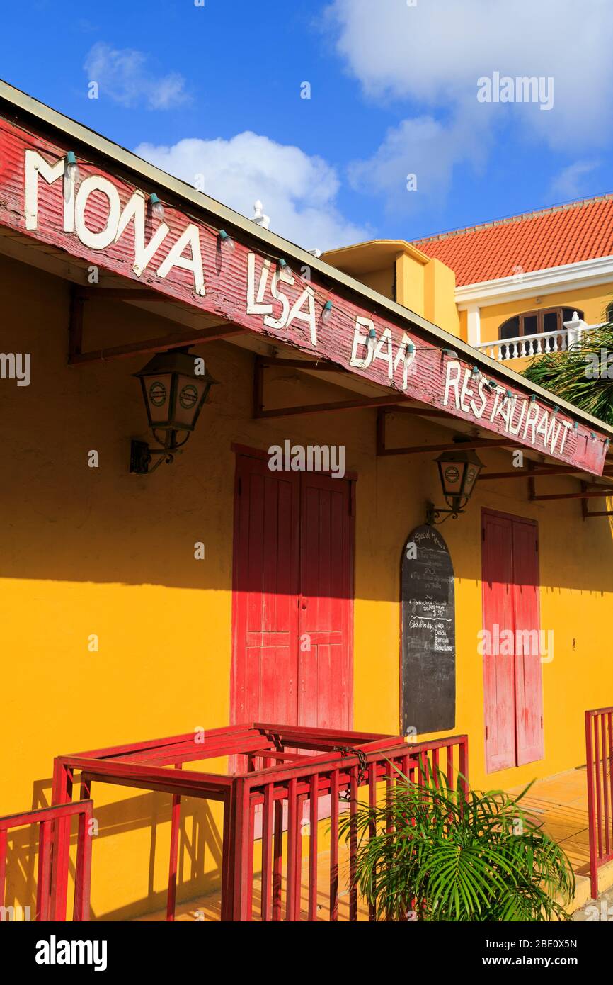 Mona Lisa Bar & Restaurant on Kaya Grandi,Kralendijk,Bonaire,Caribbean Stock Photo - Alamy