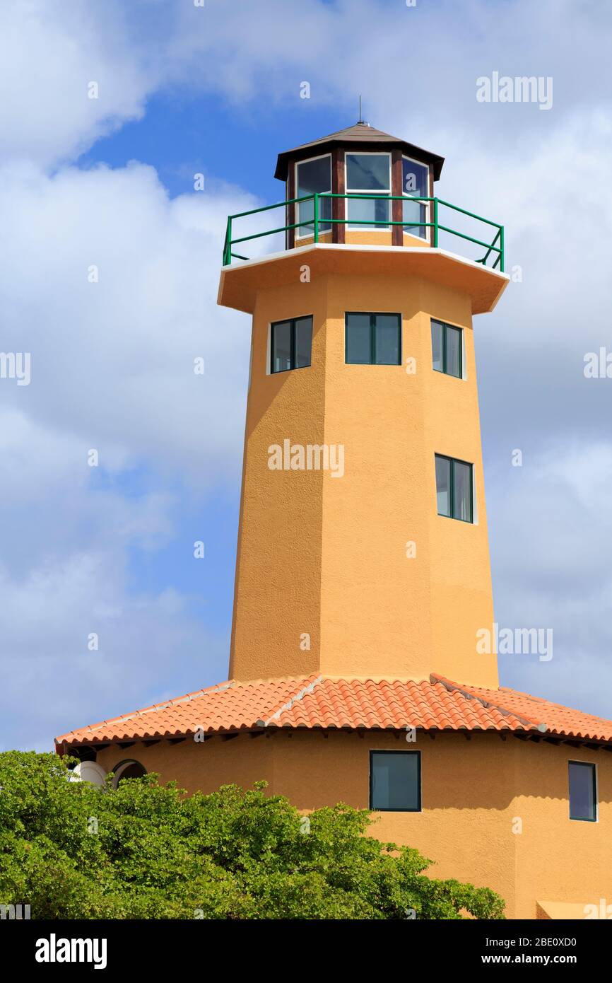 Lighthouse in Harbour Village Marina,Kralendijk,Bonaire,Caribbean Stock ...