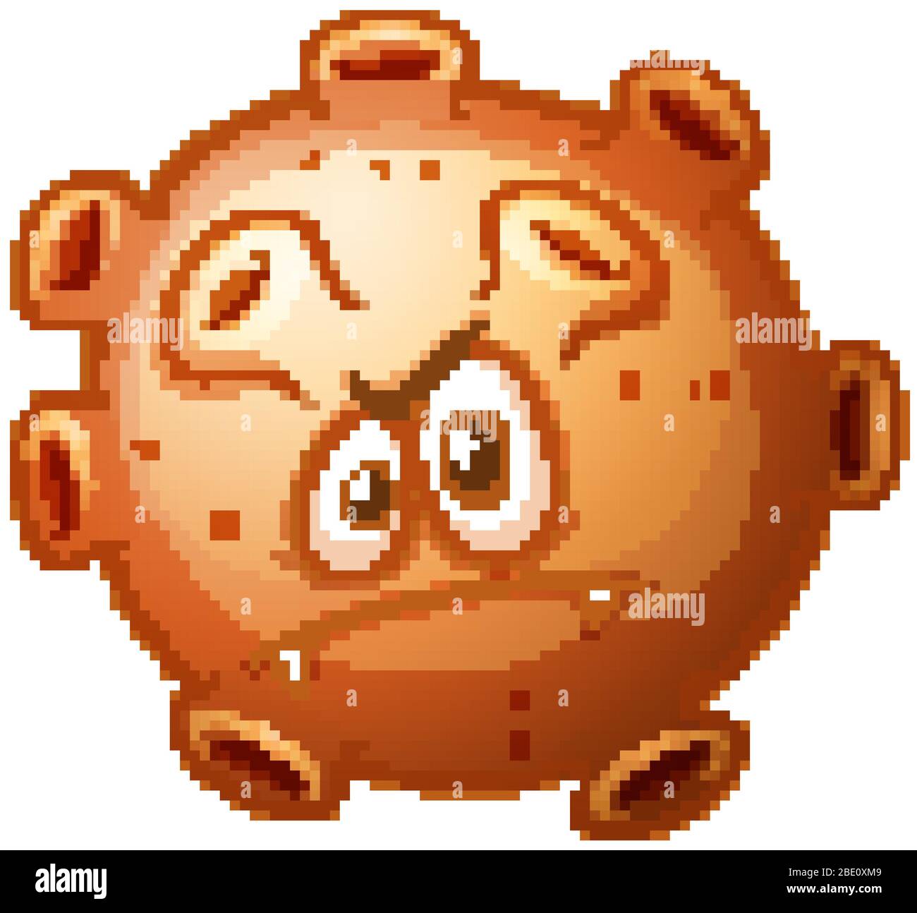 Close up virus cell in brown color on white background illustration ...