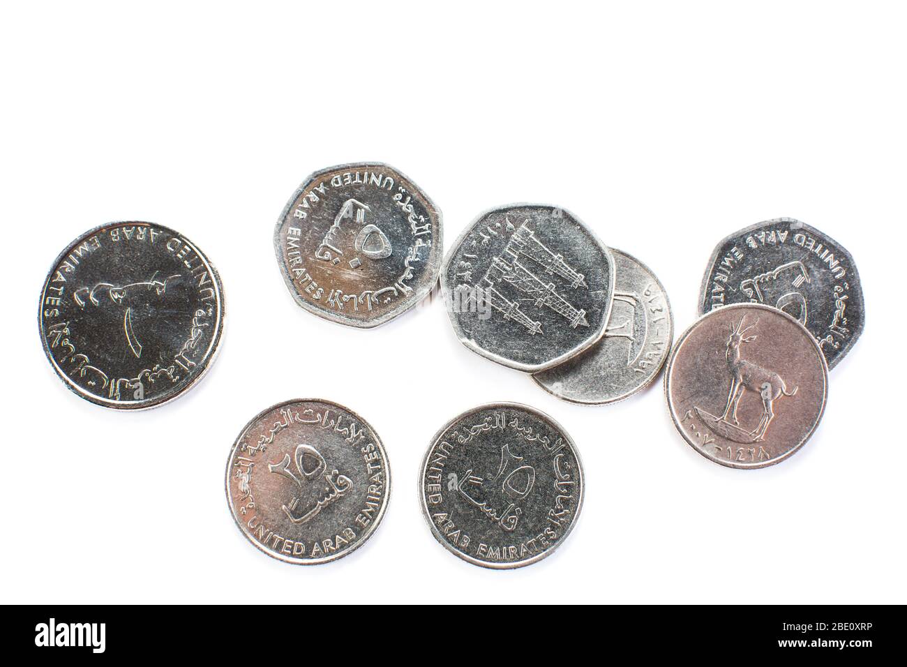 United Arab Emirates one dirham isolated on white background Stock ...