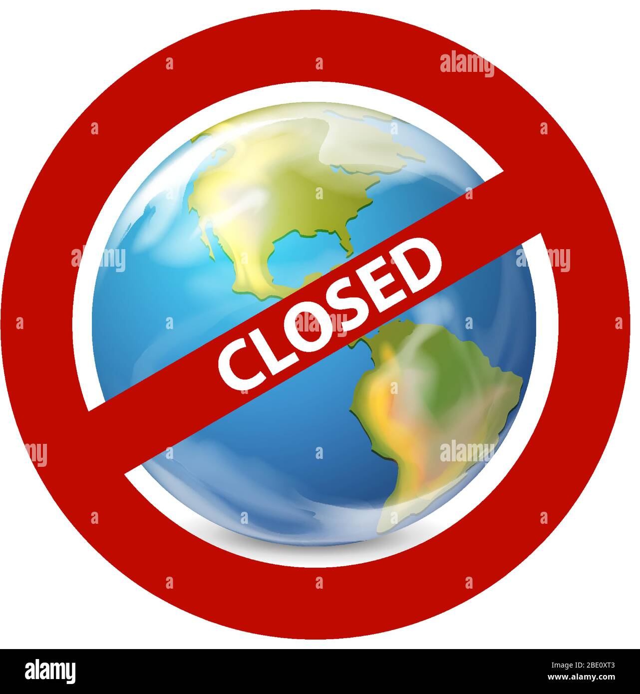 Poster design for coronavirus theme with the world being closed ...