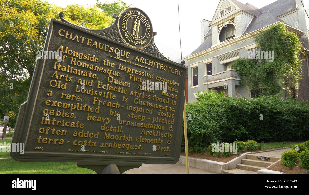 Chateauesque architecture in old louisville hi-res stock photography ...