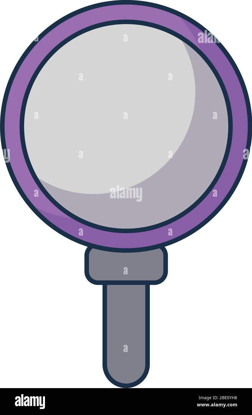 magnifying glass lens on white background vector illustration design ...