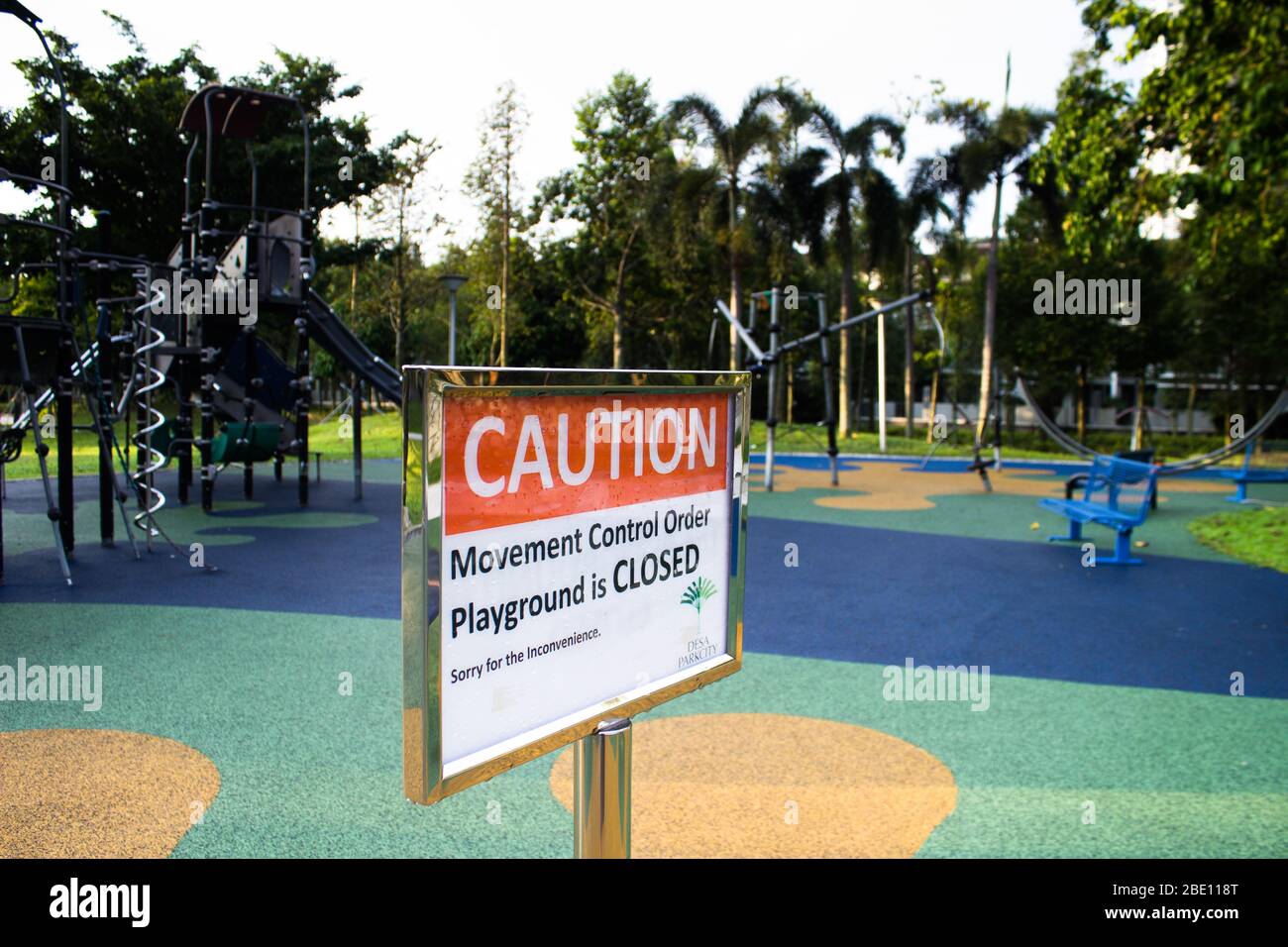 Childrens Playground Closed Stock Photo - Alamy