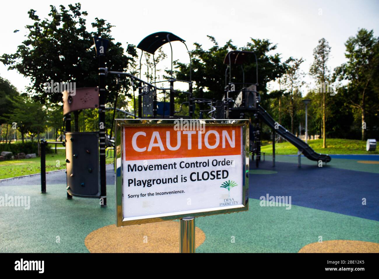 Childrens Playground Closed Stock Photo - Alamy