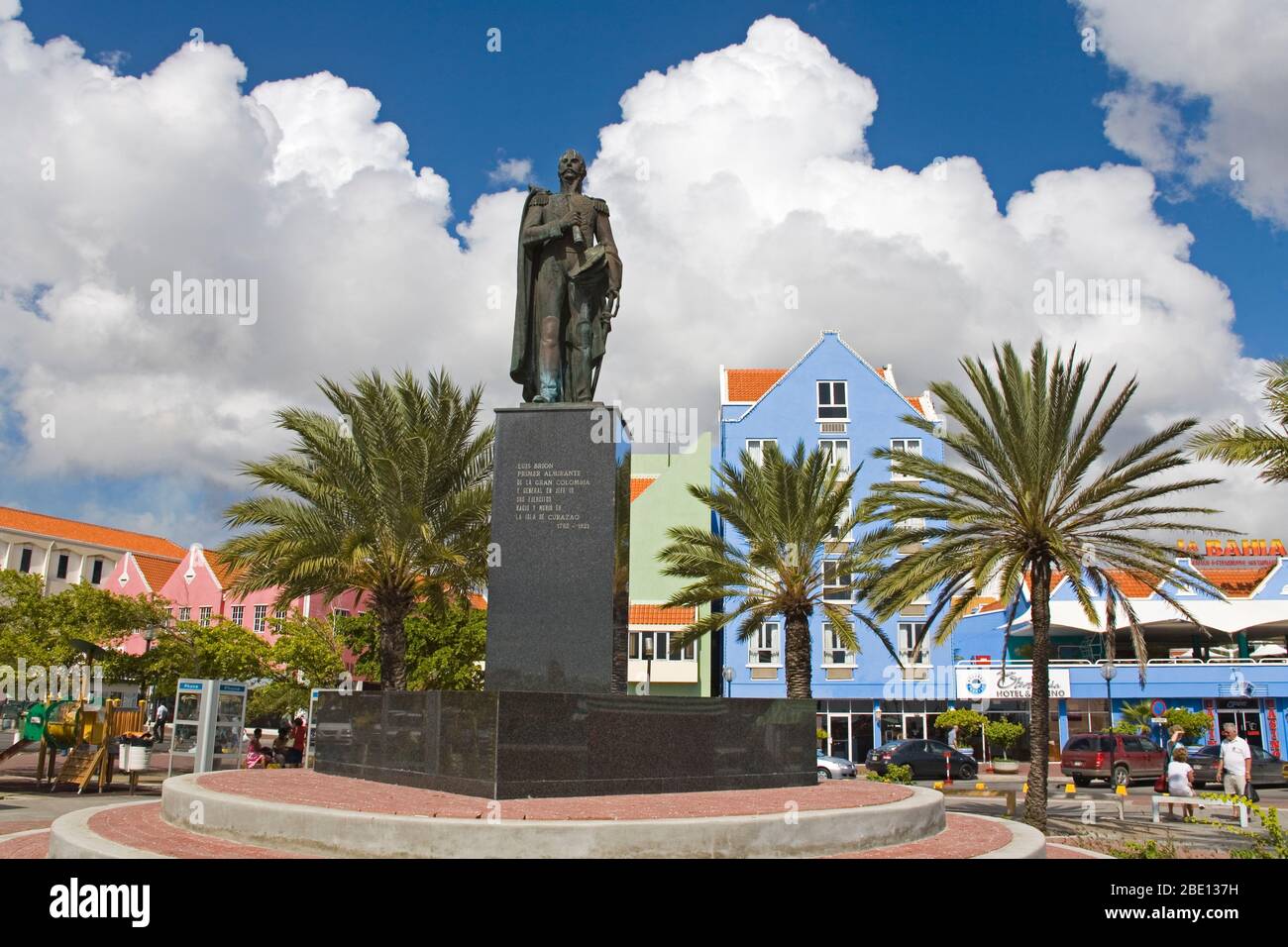 Luis Brion Statue, Brionplein, Otrobanda District, City of Willemstad ...