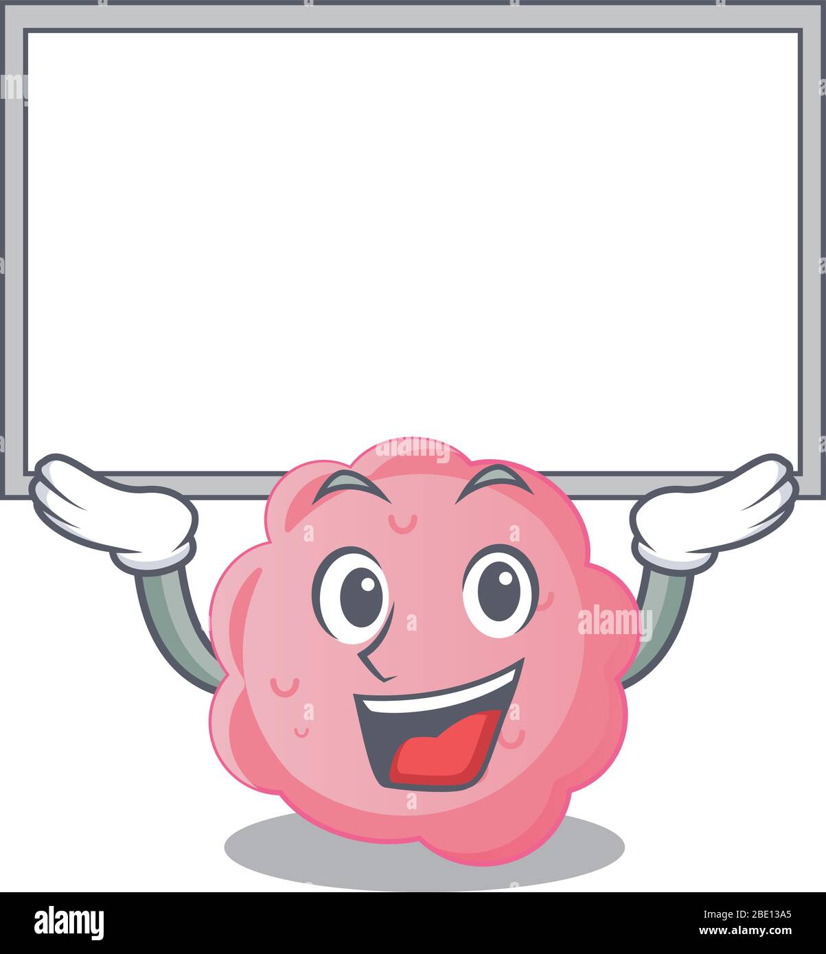 Mascot Design Of Anaplasma Phagocytophilum Lift Up A Board Stock Vector