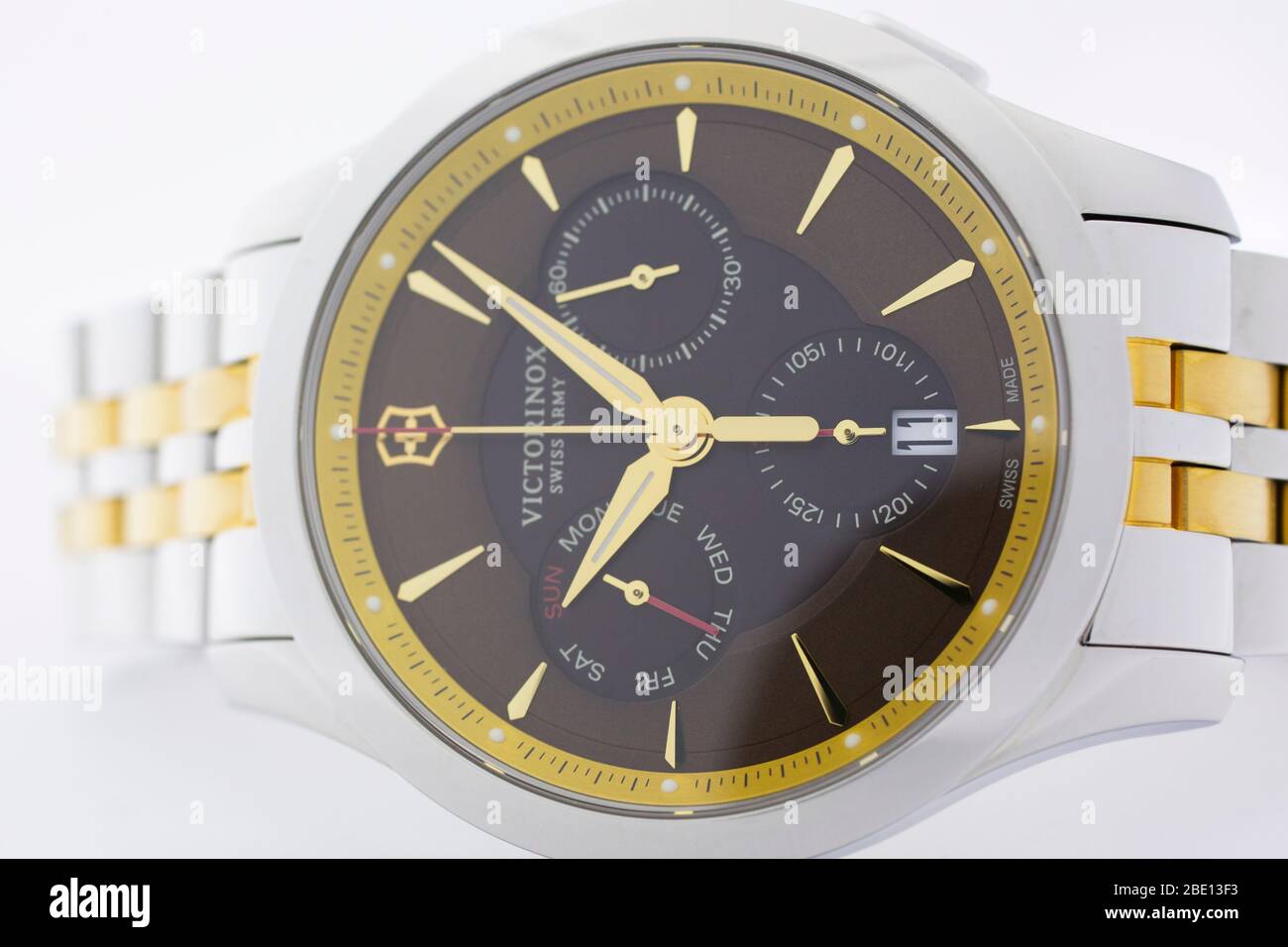 Ibach, Switzerland 31.03.2020 - The close up of Victorinox woman watch ...